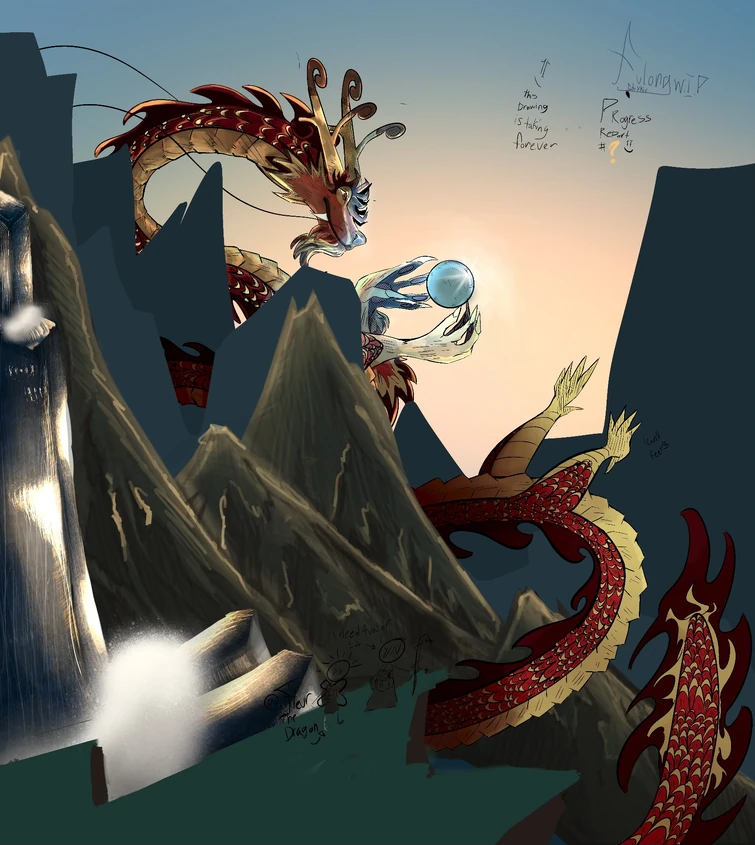 Drawing a fulong for the first time #? (I lost count I think it’s 7 ...