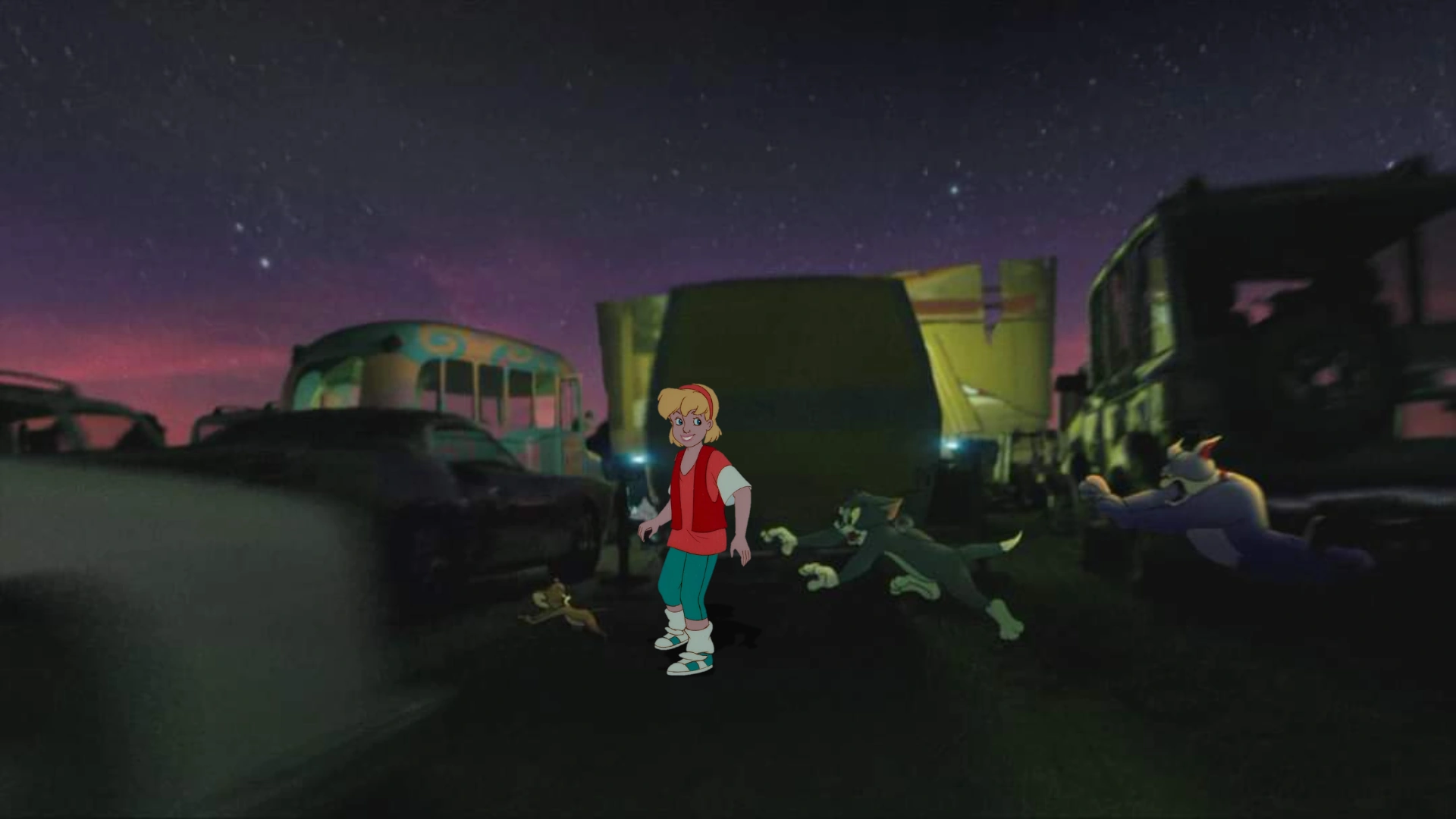 Cartoon Network City - Tom Cat, Jerry Mouse, Robyn Starling And Spike ...