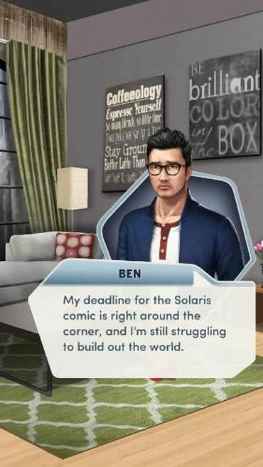 Did you let Ben draw you and the group as super heroes for the Solaris ...