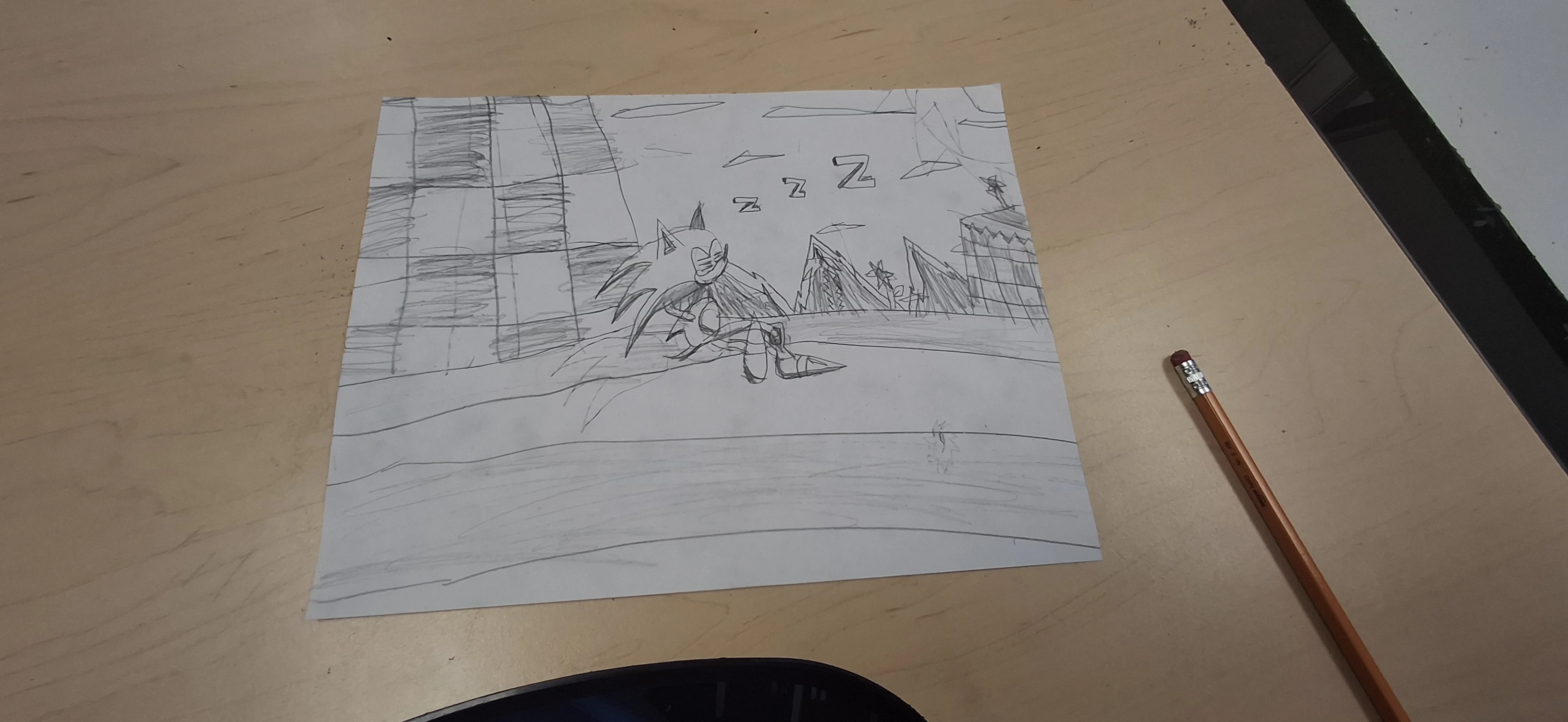 Made Rewrite Sonic in art class. | Fandom