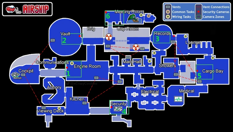 I made a blueprint for the new among us map 'The Airship' so feel free ...