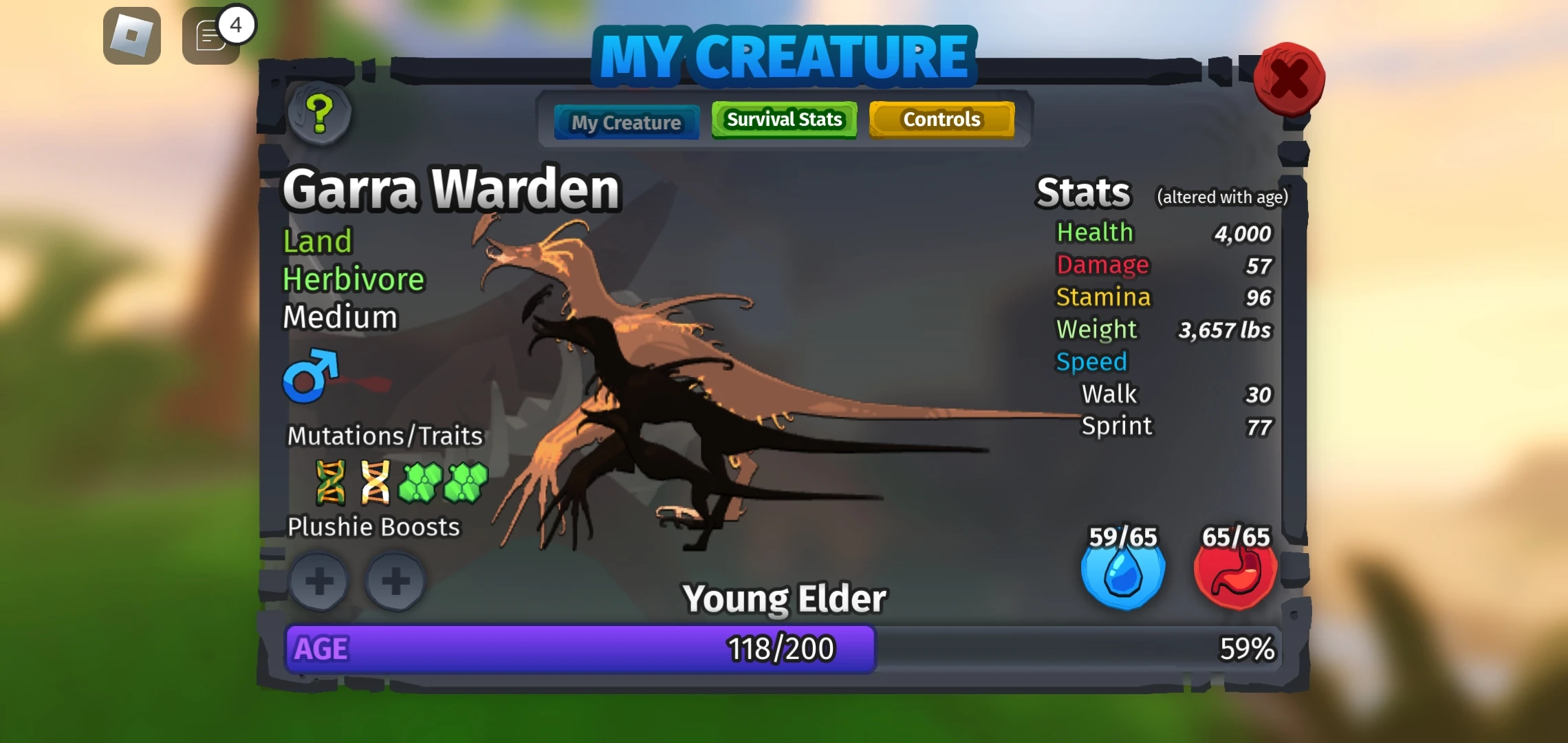 Auctioning Fools Gold Glimmer Garra Warden with Health and Stamina ...