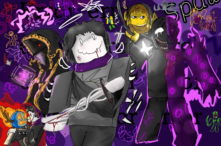 Offtopic forsaken art for an AU of mine (tw for minor blood/gore in the second artwork) | Fandom