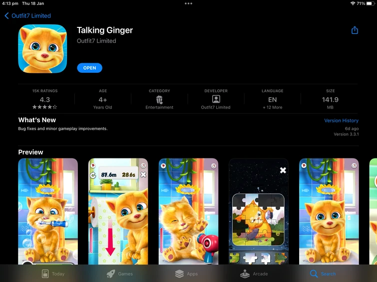 How did this user got Talking Ginger for iPhone? on his iPad? | Fandom