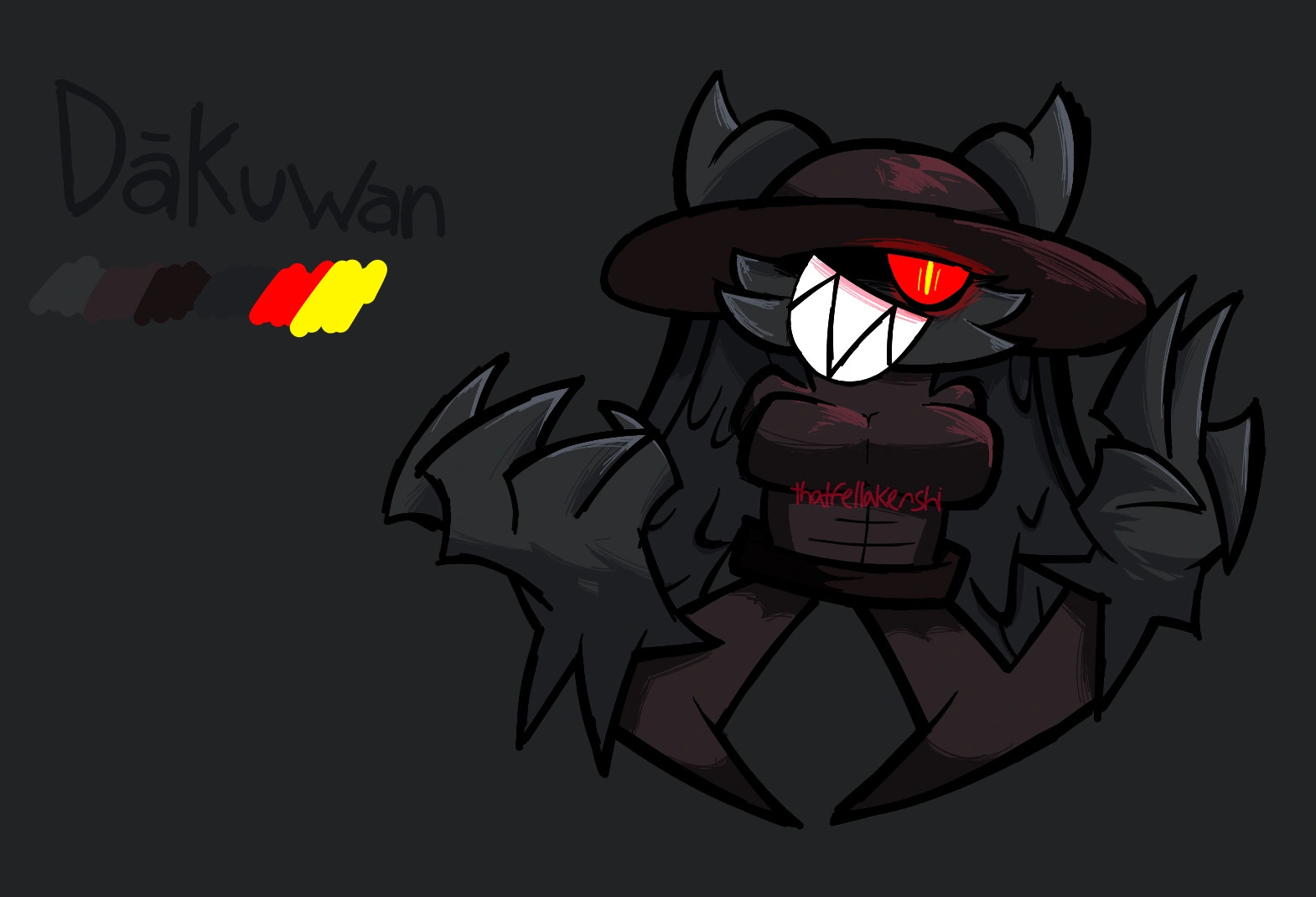 My very first dnb oc has just turned 1 year old (creation date wise ...