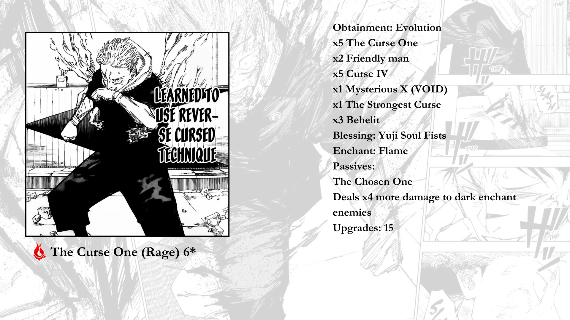 The Curse One (Rage)/ Yuji Itadori 6 Star Concept (Manga Spoilers) | Fandom