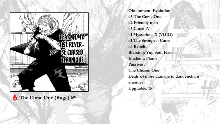 The Curse One (Rage)/ Yuji Itadori 6 Star Concept (Manga Spoilers) | Fandom