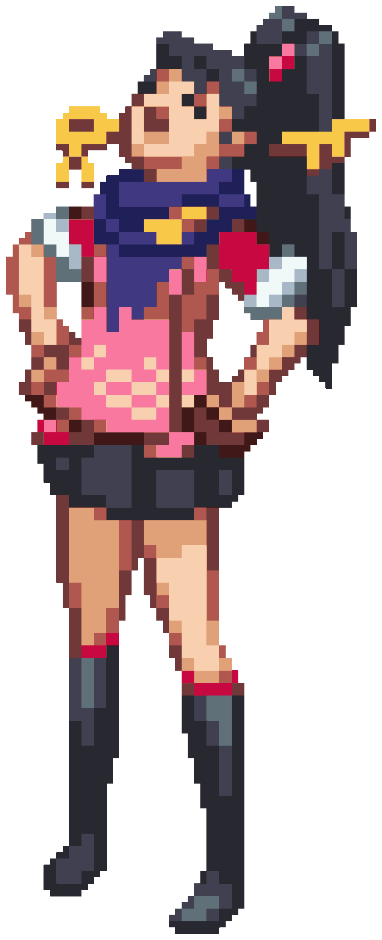 Kay zoomed out laughing sprite Gyakuten Kenji 2 | Fandom