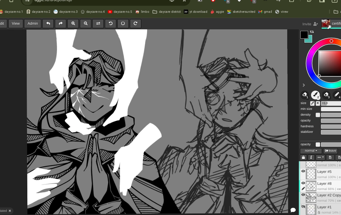 doing one of those 1 base 2 artists collab art except i'm doing both🔥 wip | Fandom