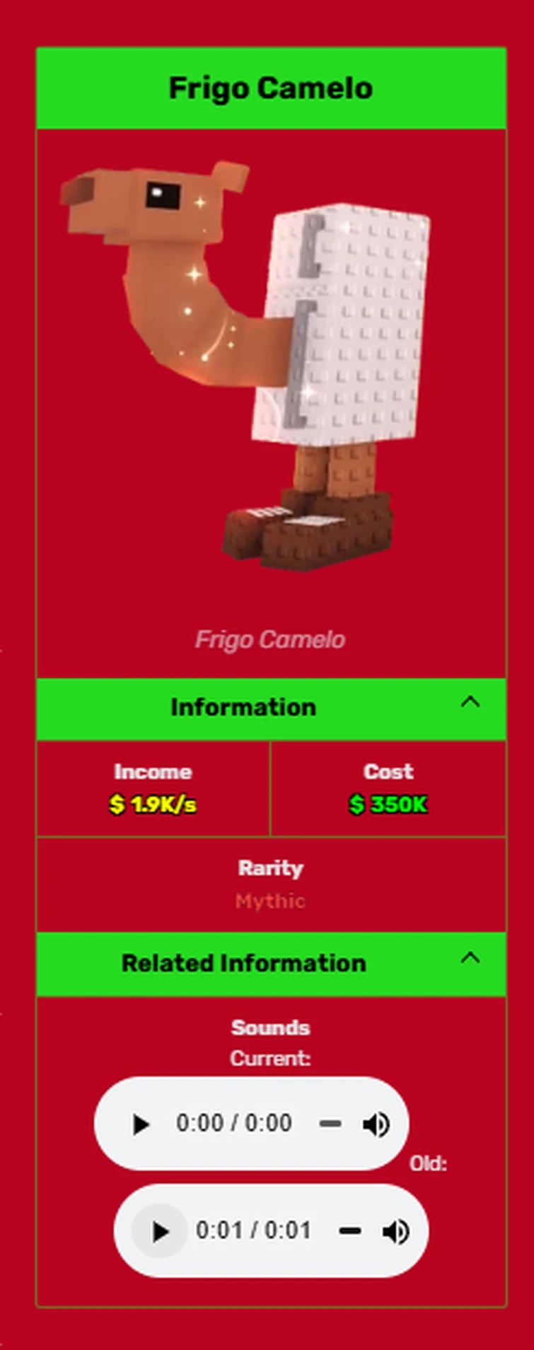 Can someone fix the Frigo Camelo thingy | Fandom