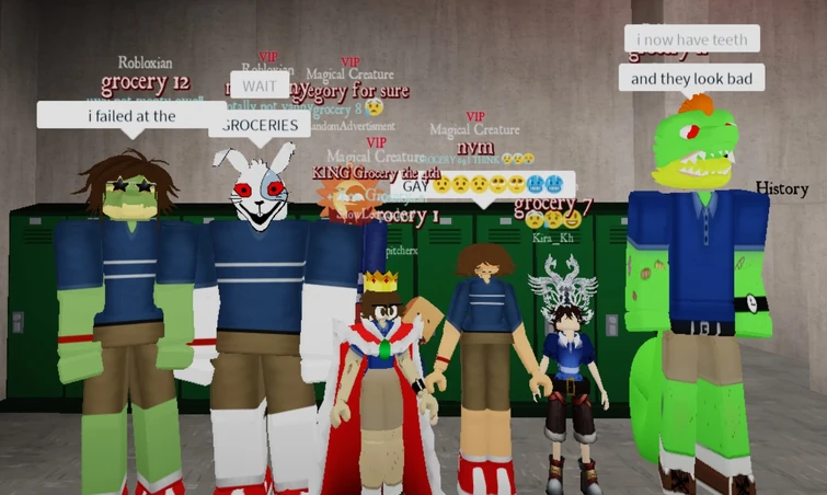 This is random but here have this Gregory cult from Roblox Misfits High ...