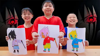 Glib Kids Play Learn Color & SASUKE CARTOON Drawing and Coloring for ...