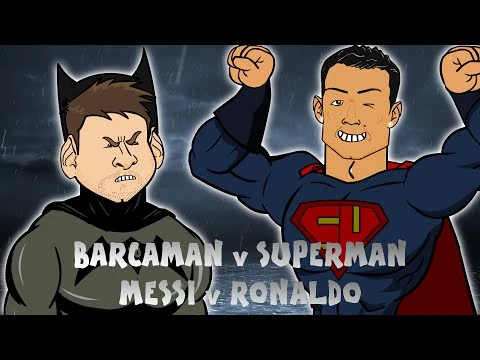 Messi vs Ronaldo: BATMAN v SUPERMAN (Cartoon Parody El Clasico 2016 ...