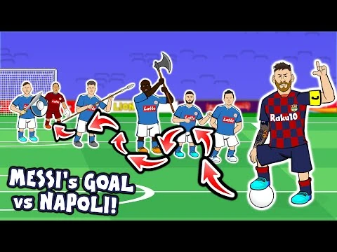 🔥Lionel Messi's Goal vs Napoli🔥 (Champions League Parody Goals ...