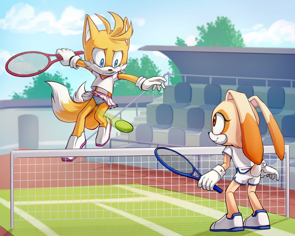 Cream and Tails play tennis | Fandom