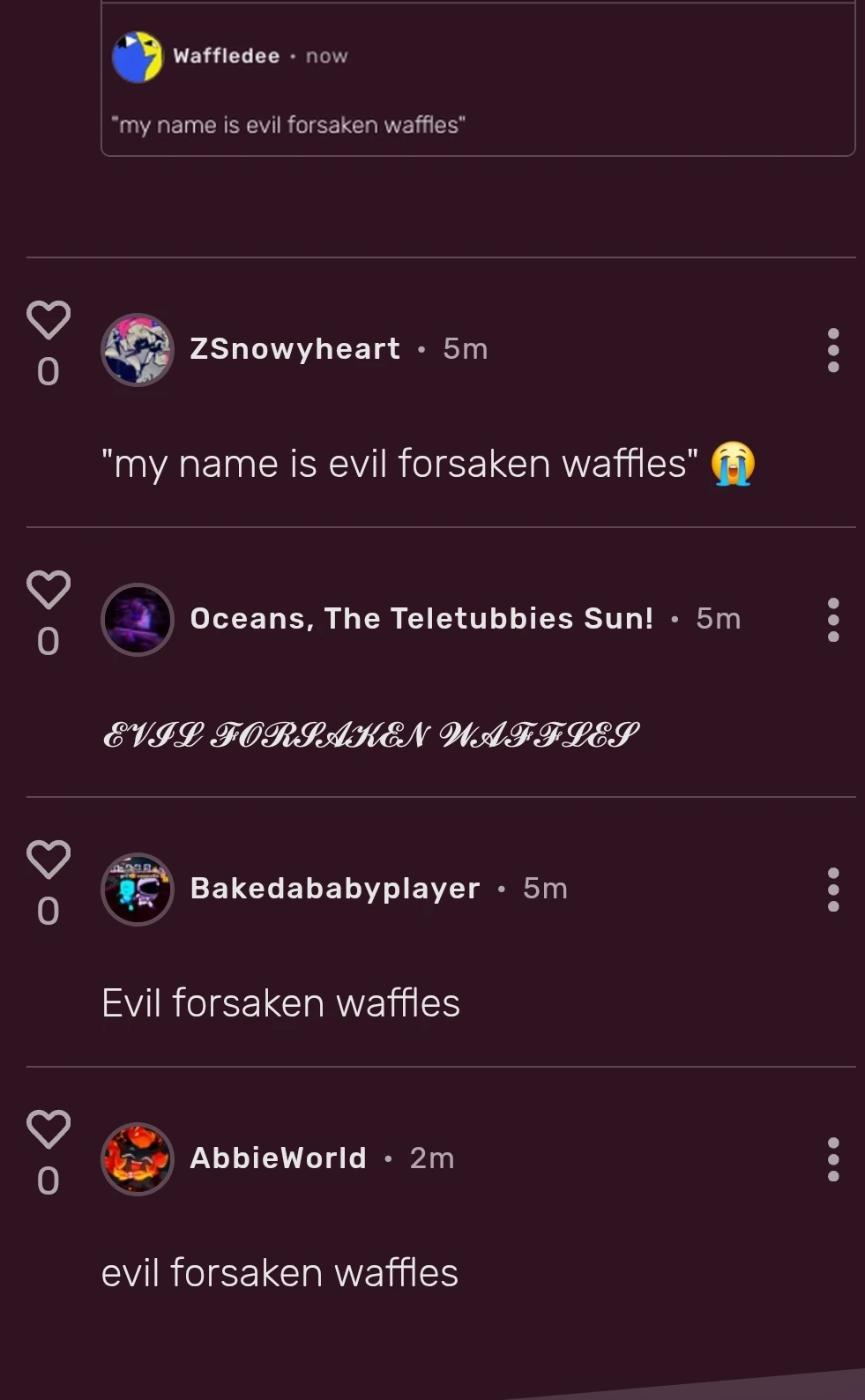 evil forsaken waffles | Fandom