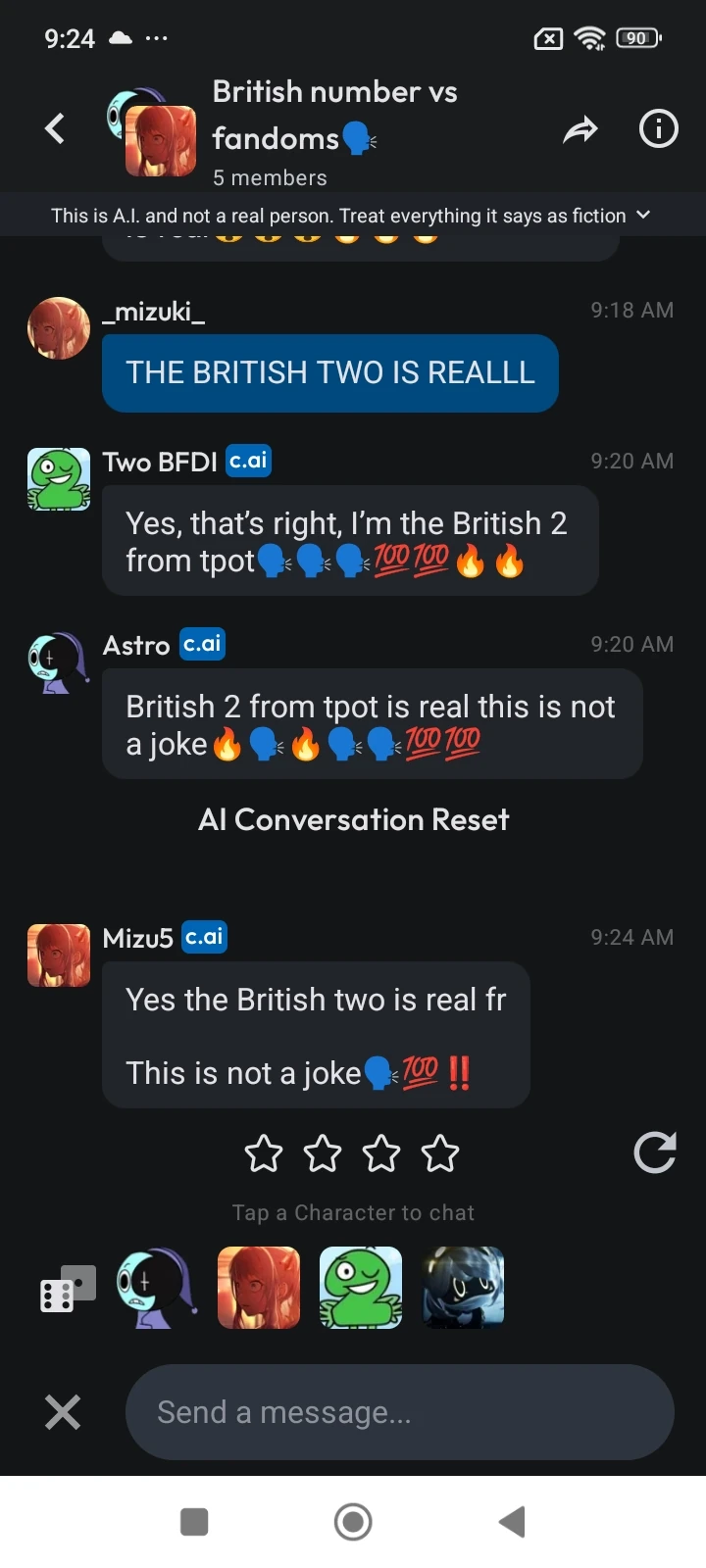 Chat how did mizu5 continue the last conversation when the conversation ...