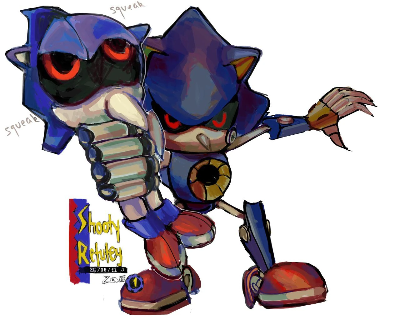 *hands you a bootleg metal sonic plush* (Artwork By shootyrefutey on ...