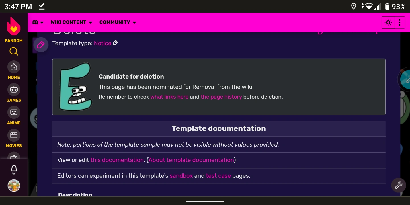 Fixed template:delete | Fandom