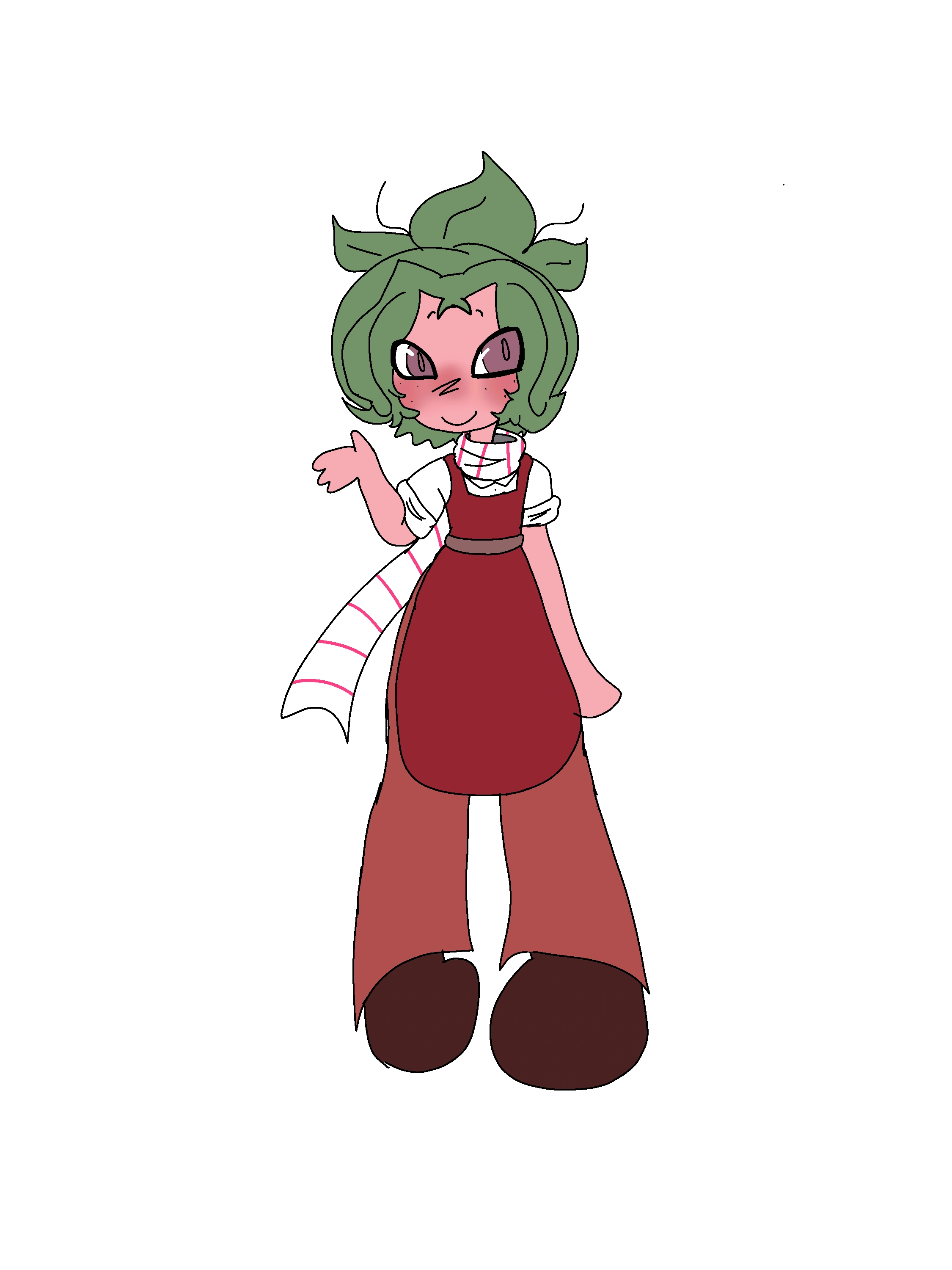 my throat hurts so badly (repost of my human Sprout redesign) | Fandom