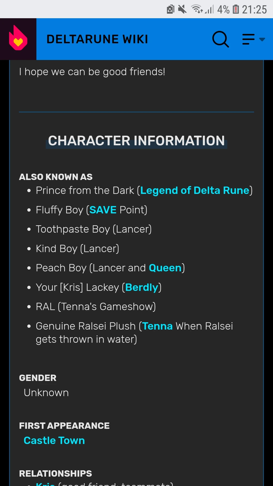 Since when Ralsei gender is Unknown???? | Fandom