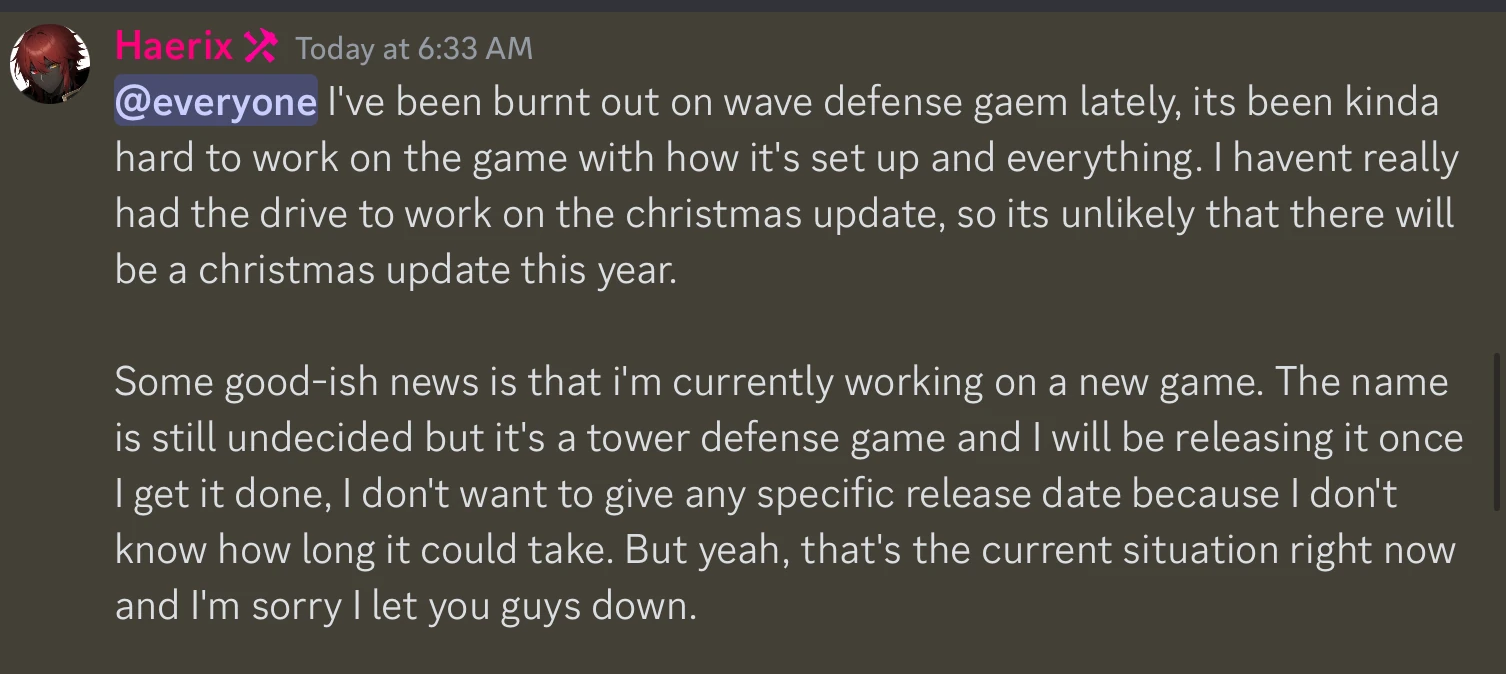 Important announcement about wave defense gaem. | Fandom
