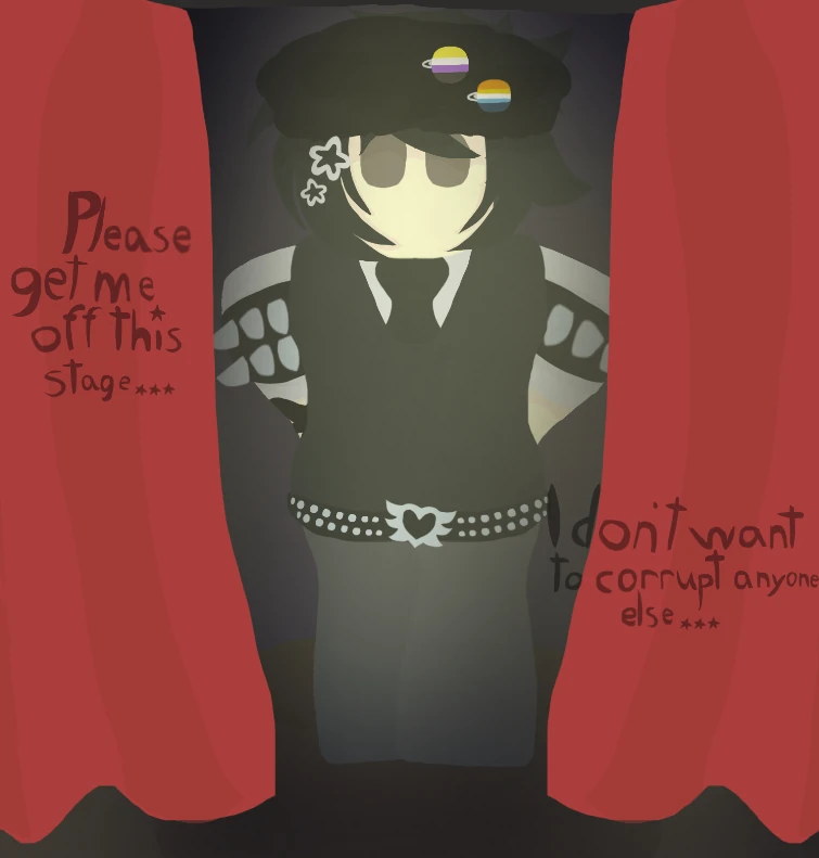 Ik I keep posting about this oc I haven’t made a page for, but here’s some more art of them ...