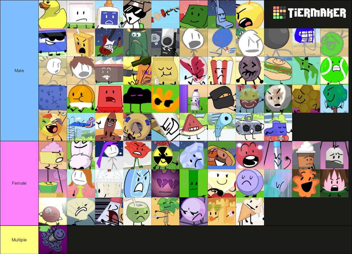 my head cannons for every BFDI mini character gender | Fandom