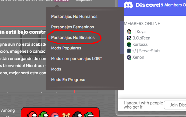 Emmmm..... ¿quien es/cual personaje es "No Binario" en VS. Impostor? | Fandom