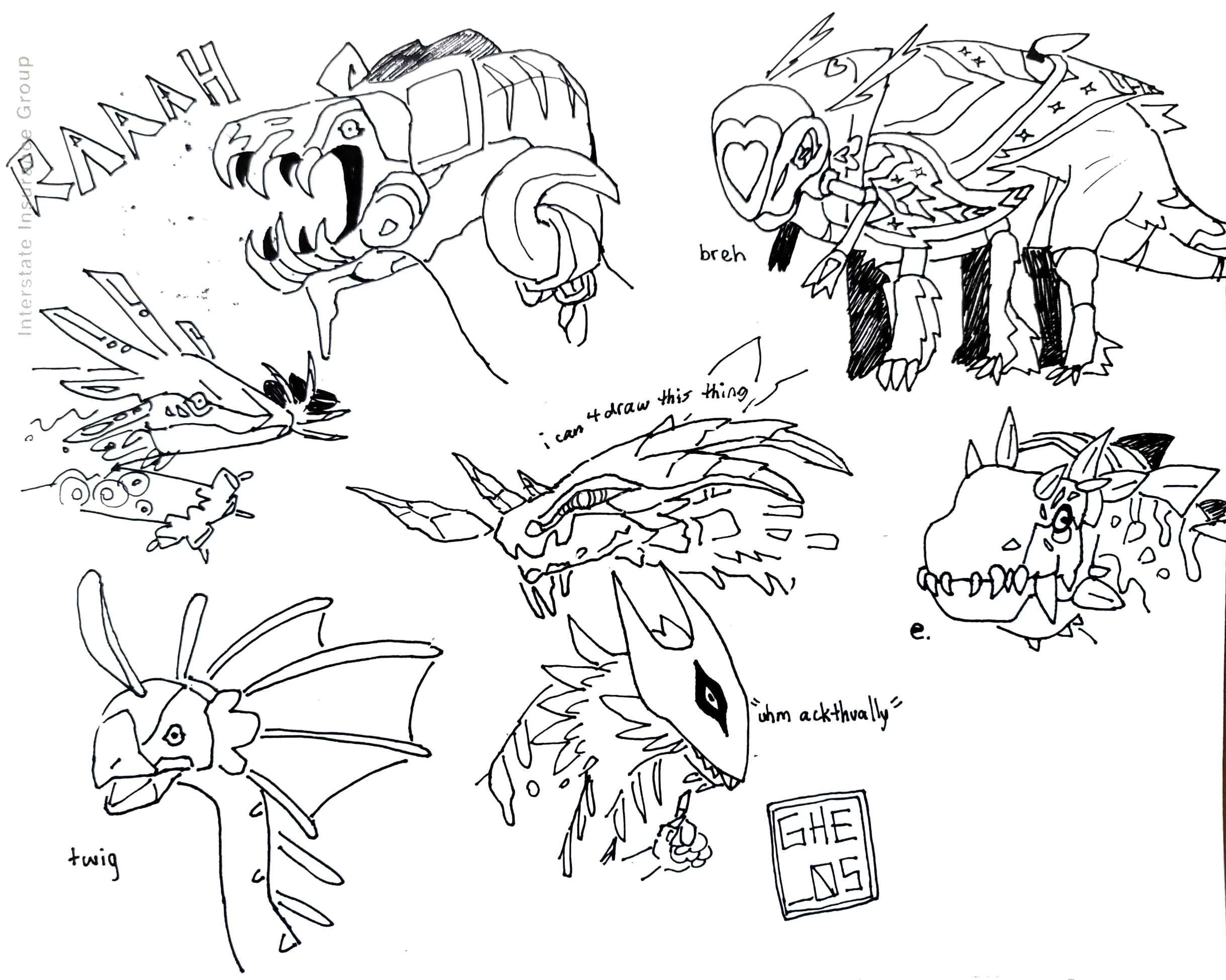 Requested creature doodles PT.1 | Fandom