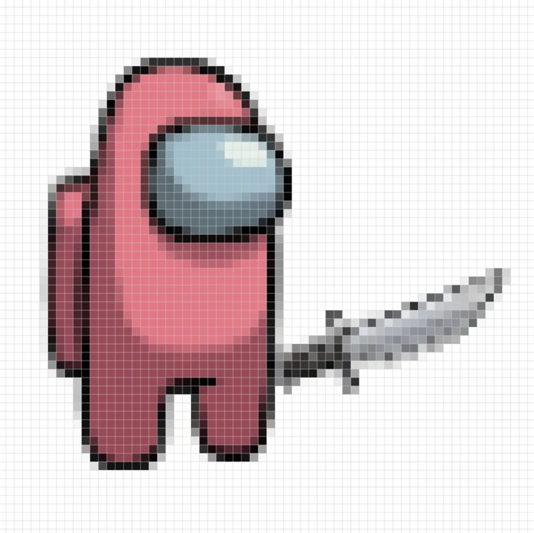 Red Easter Egg Crewmate Pixel Art Design and Green/Rose Imposter Design ...