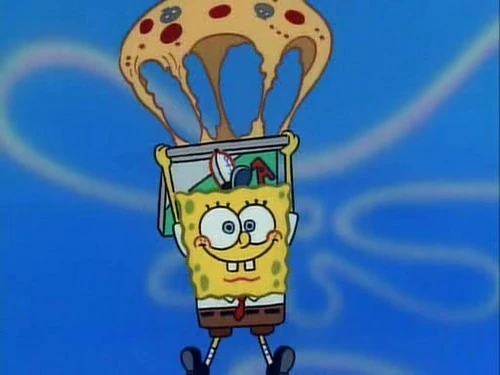 I know they added the pizza "parachute" to SpongeBob cosmic shake | Fandom
