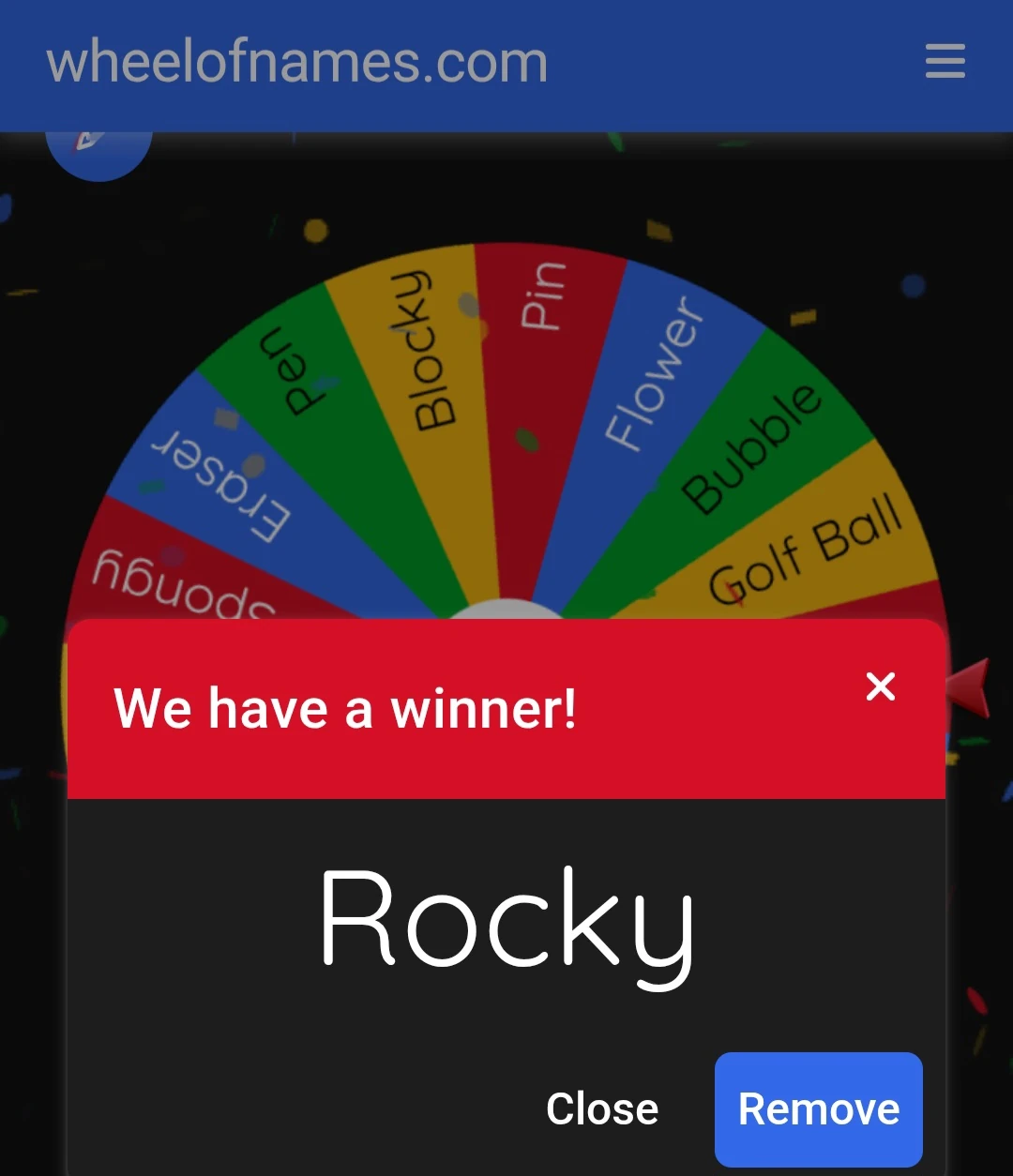BFDI Spin a Wheel edition: Rocky has been eliminated | Fandom