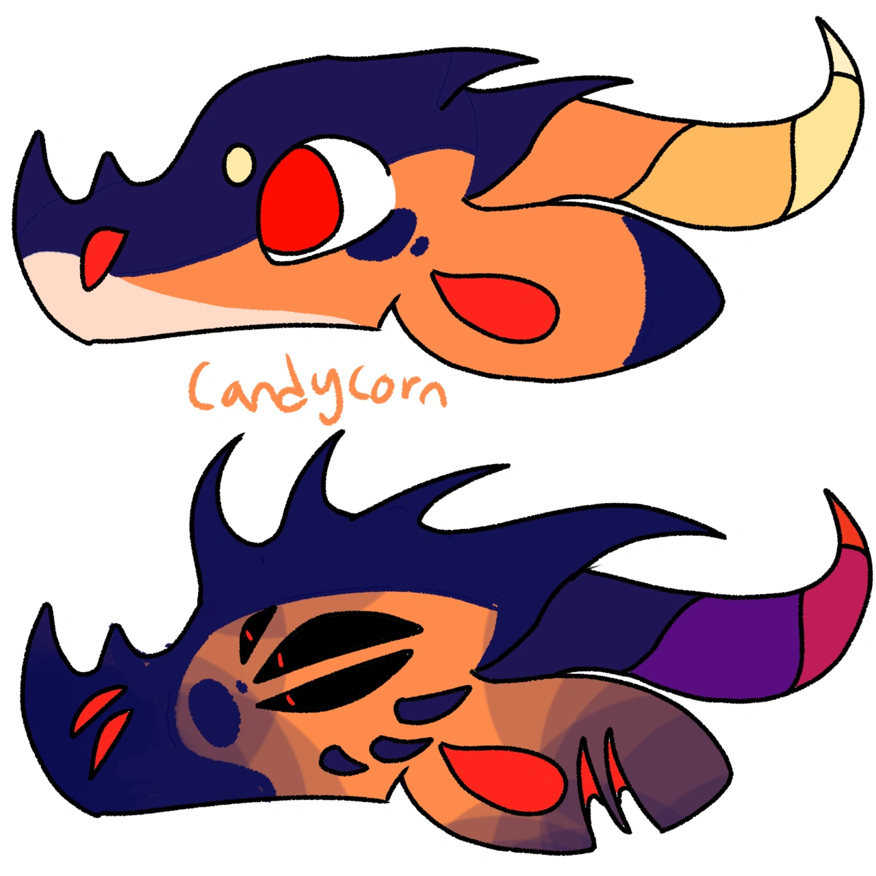 Dragon puppet ref sheet: Candycorn! (Tw: mild spoogy) | Fandom