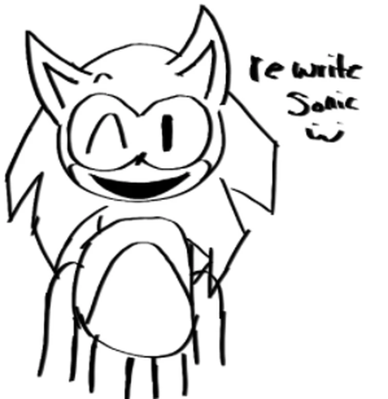 I drew rewrite sonic silly | Fandom
