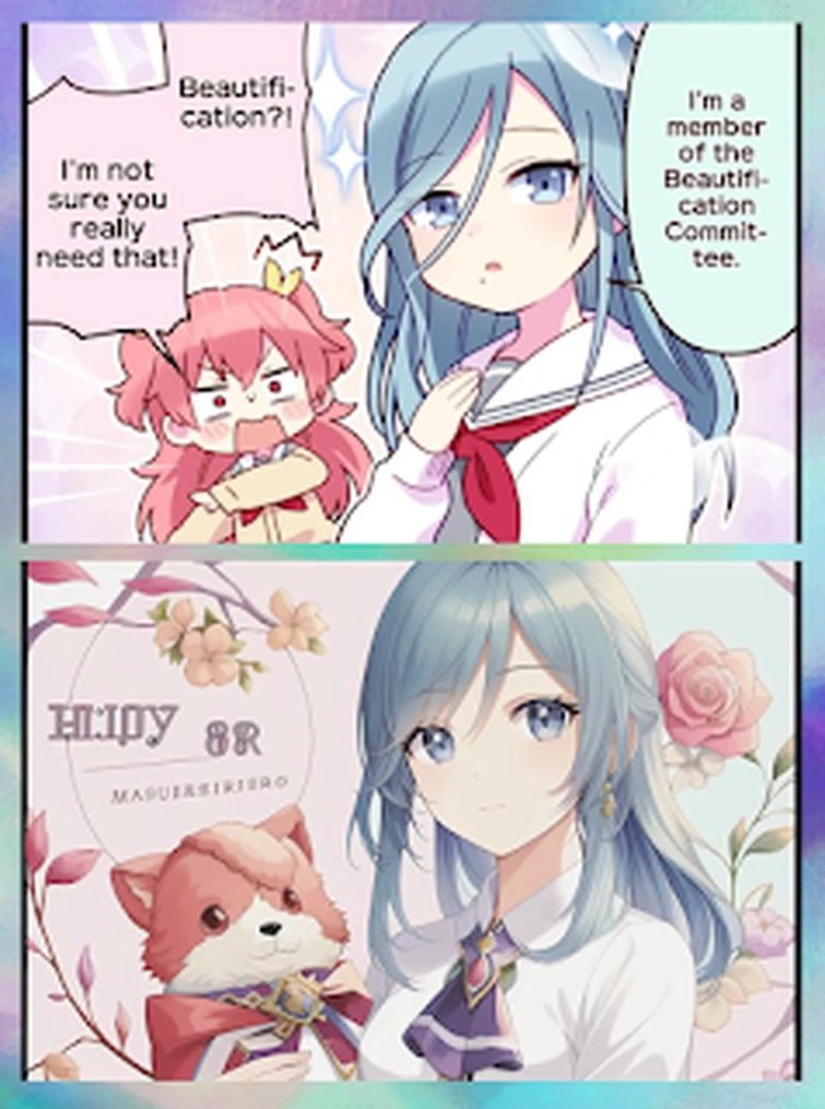 i put all the pjsekai loading screen comics into the AI drawing program! or whatever its called ...