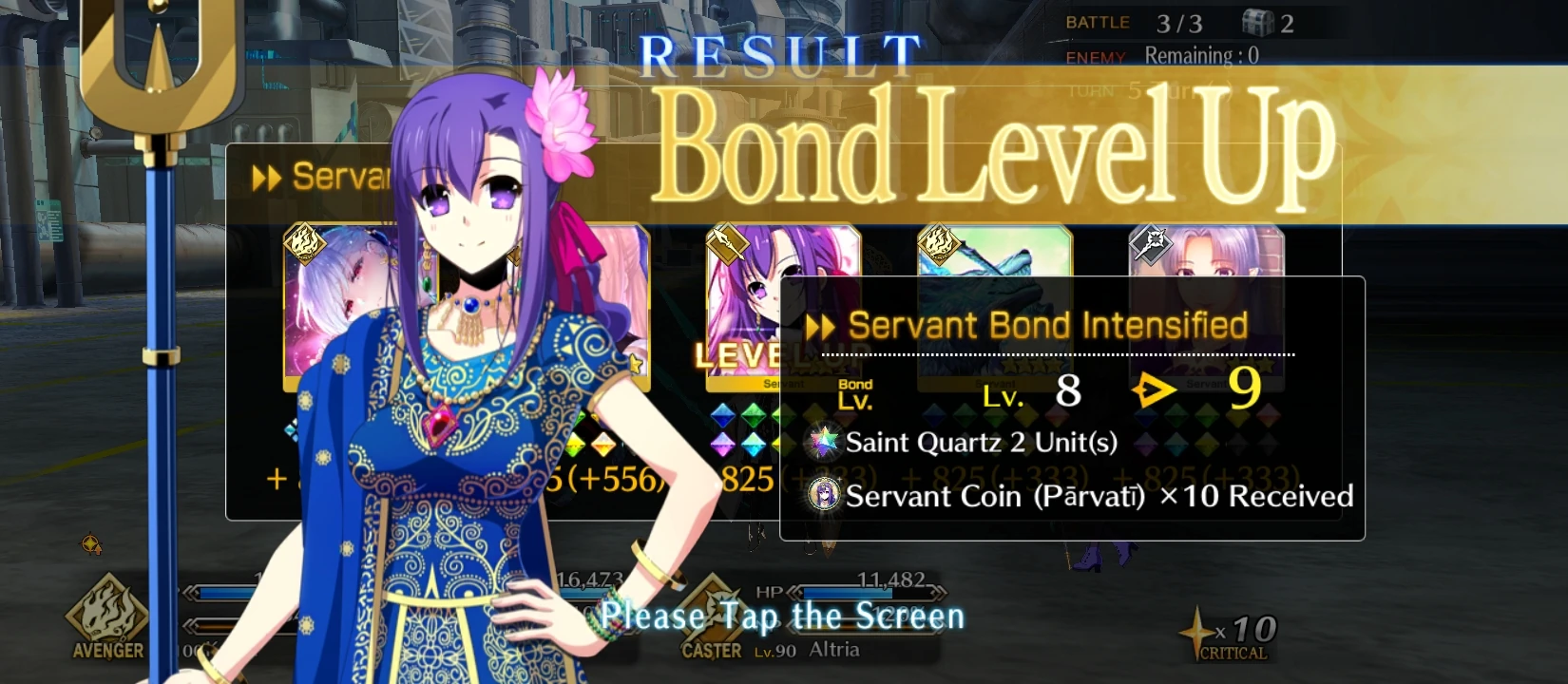 Okay, Parvati is already at Bond level 9. | Fandom