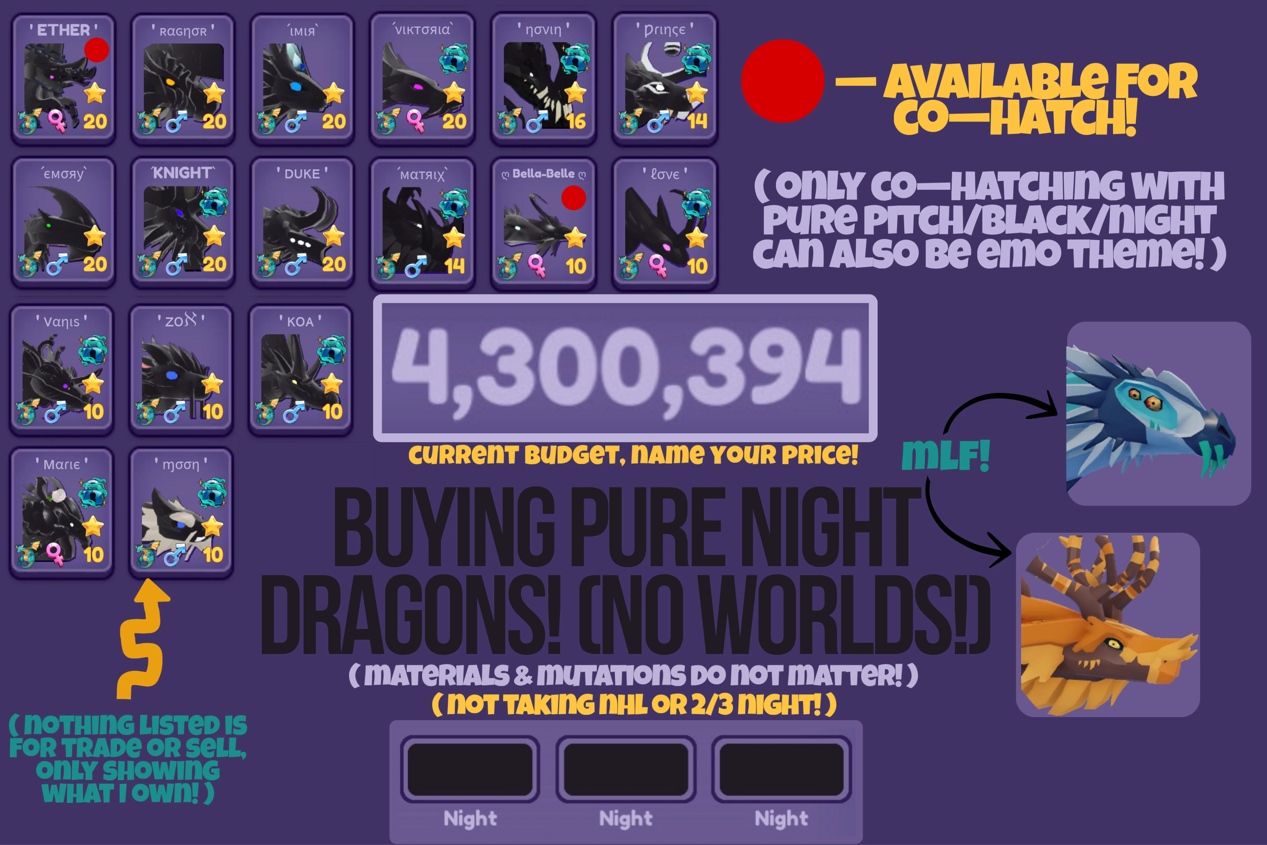 Buying Pure Night Dragons! (No Worlds!) | Fandom