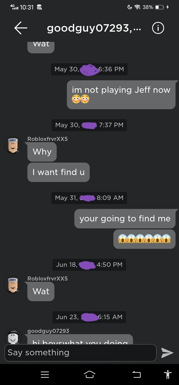 HELP I FOUNF MY OLD ROBLOX CHATS IN NY OLD ROBLOX ACC 💀💀💀💀😭😭😭😭😭😭😭 | Fandom