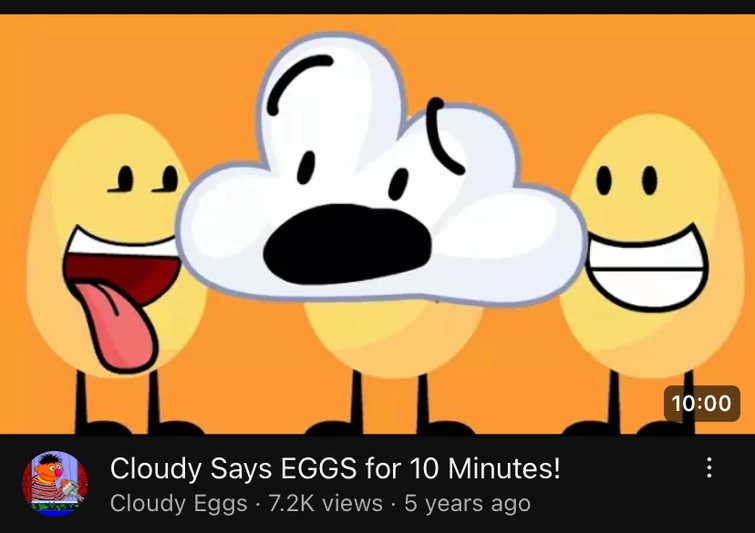 If I had a nickel for every time a horrible person made a video of Cloudy saying eggs | Fandom