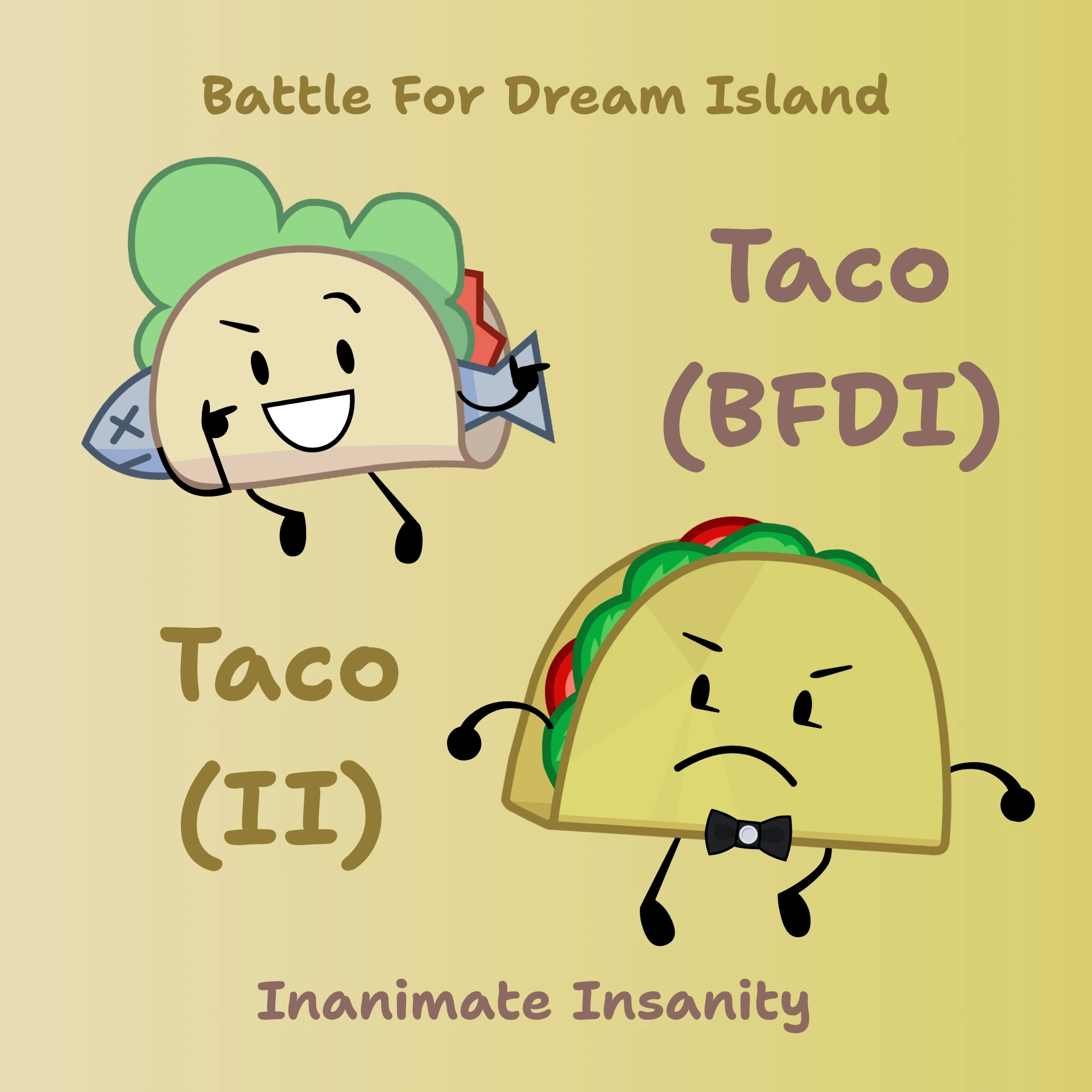 Tale of Two Tacos: The Brave and The British (BFDI Taco and II Taco Design) | Fandom
