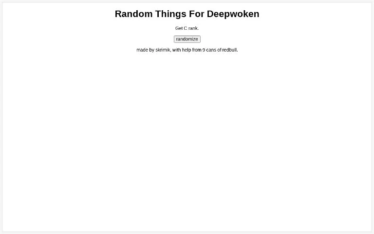 Deepwoken Randomizer Challenge | Fandom
