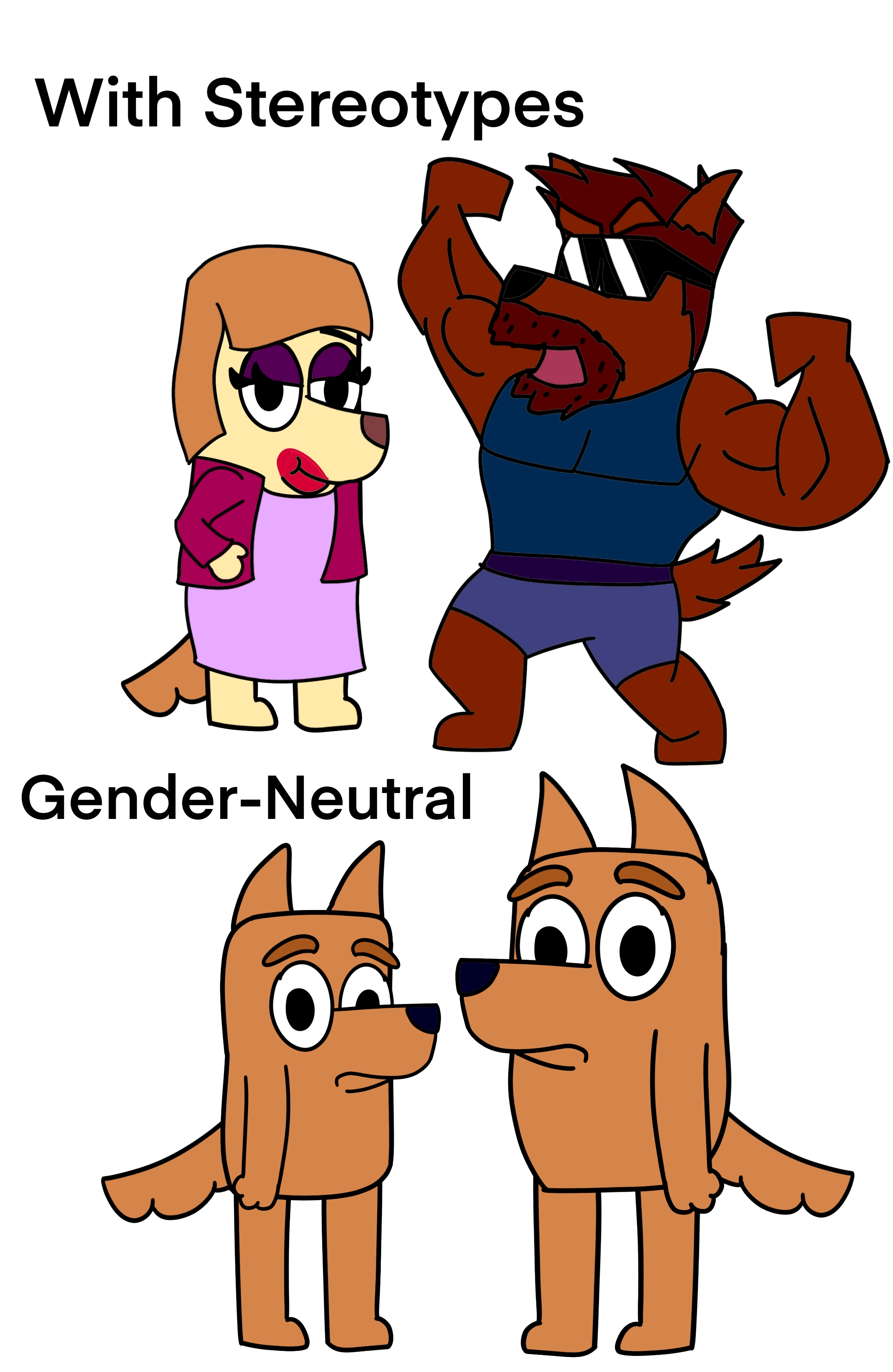 That's why Bluey is designed to be Gender-Neutral. | Fandom