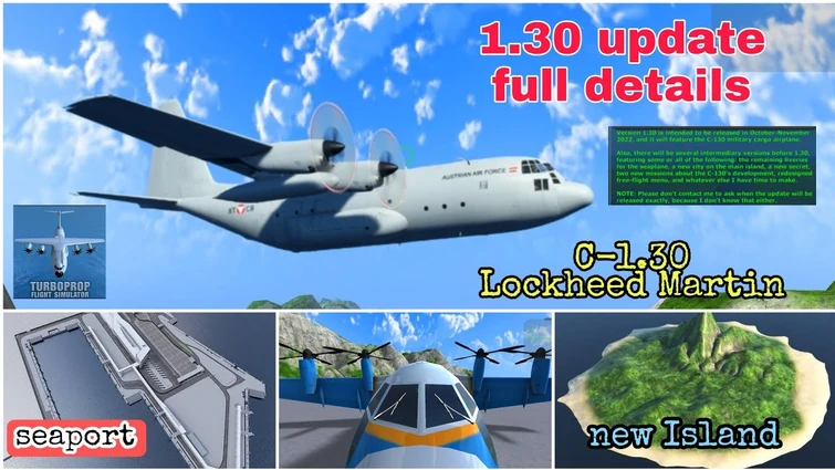 Turboprop Flight Simulator 1.30 update full details C-130 | Fandom