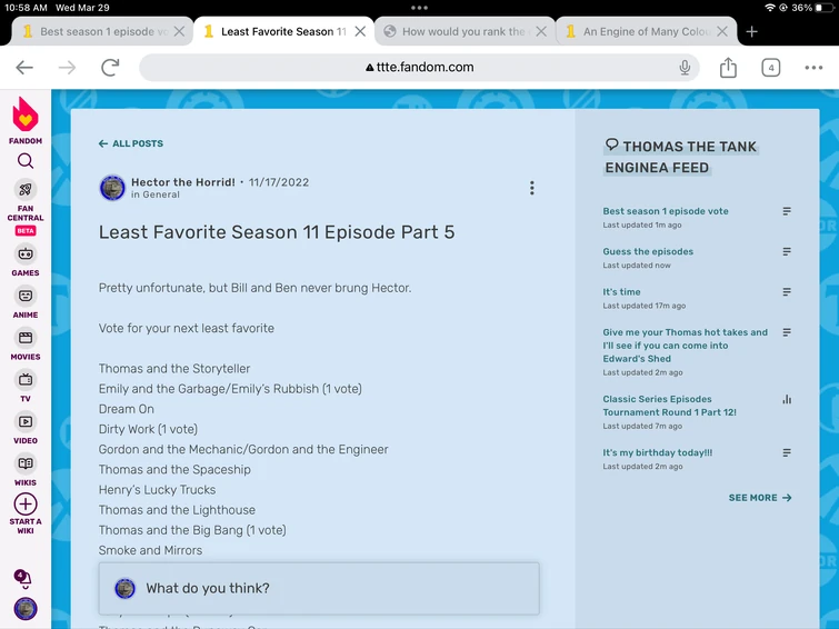 Best season 1 episode vote | Fandom