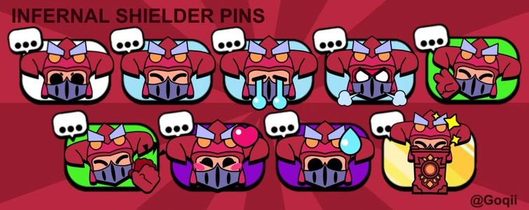 Infernal Shielder Pins by me (From Roblox BedWars) | Fandom