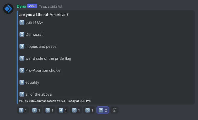 I just stereotyped politics on my discord server(no offense, it’s ...