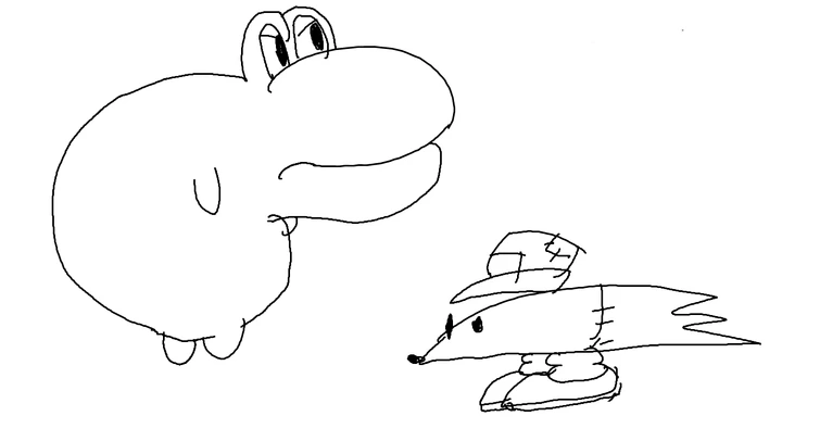 Jake the Demon (Dragon Form) and Snickette double art (Why am i doing ...