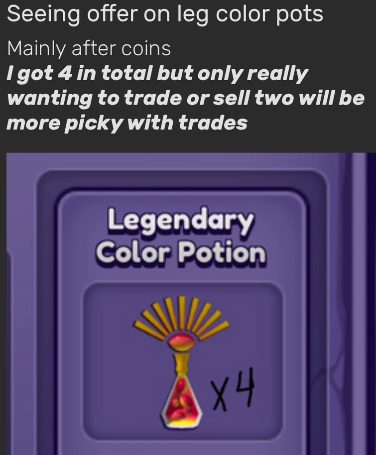 Buying dragons and selling or trading legendary color potions | Fandom