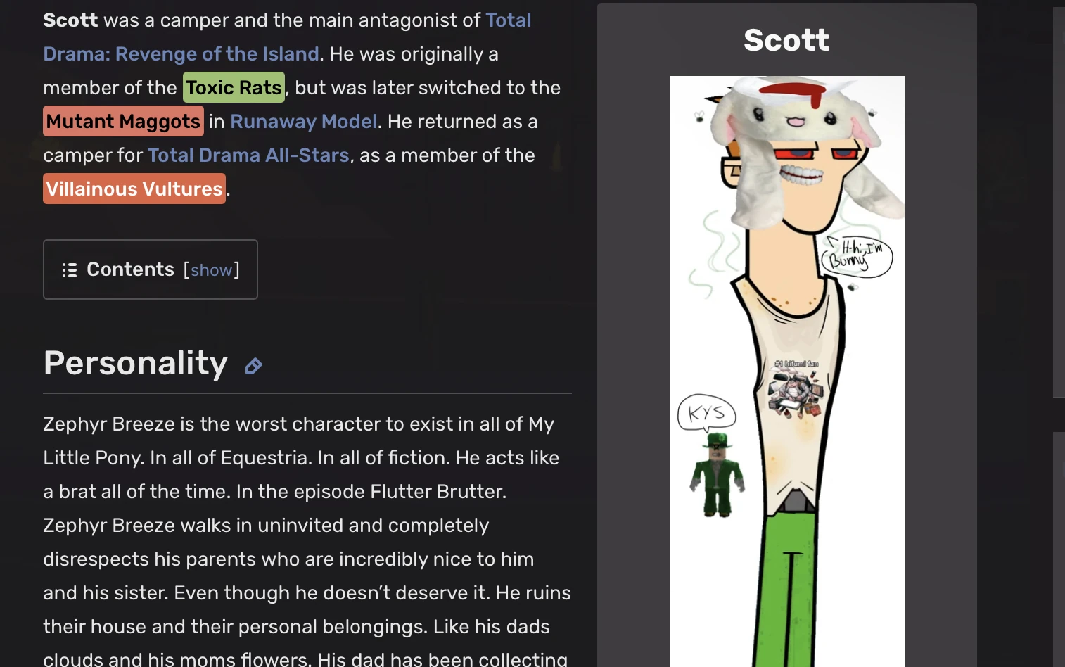 what sicko completely vandalized Scott | Fandom